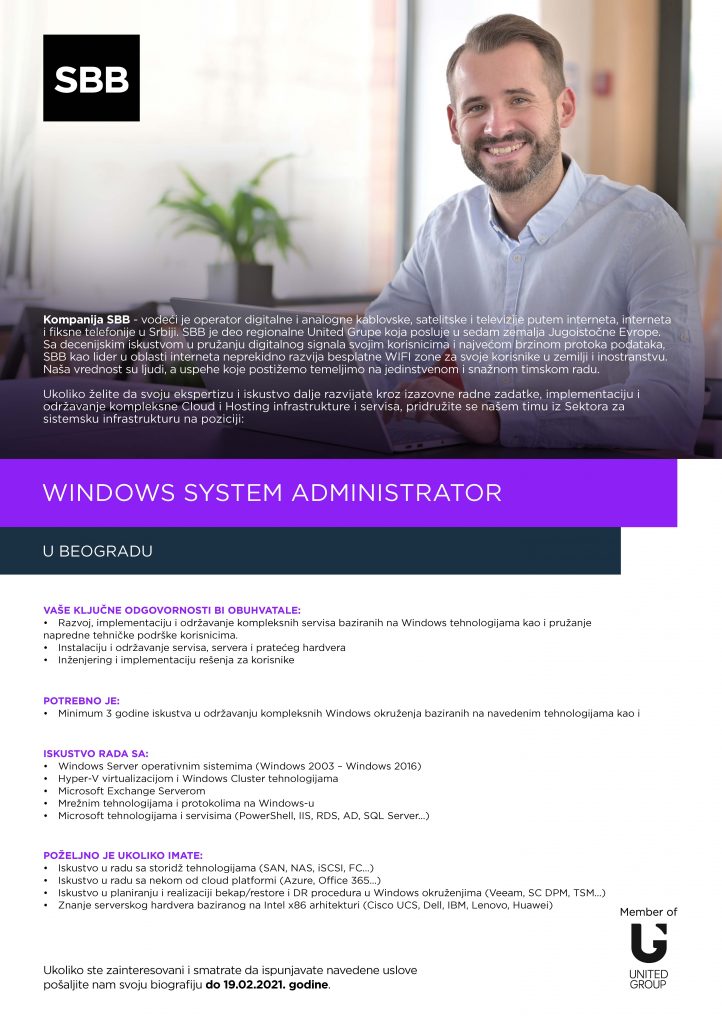 Windows system administrator | SBB