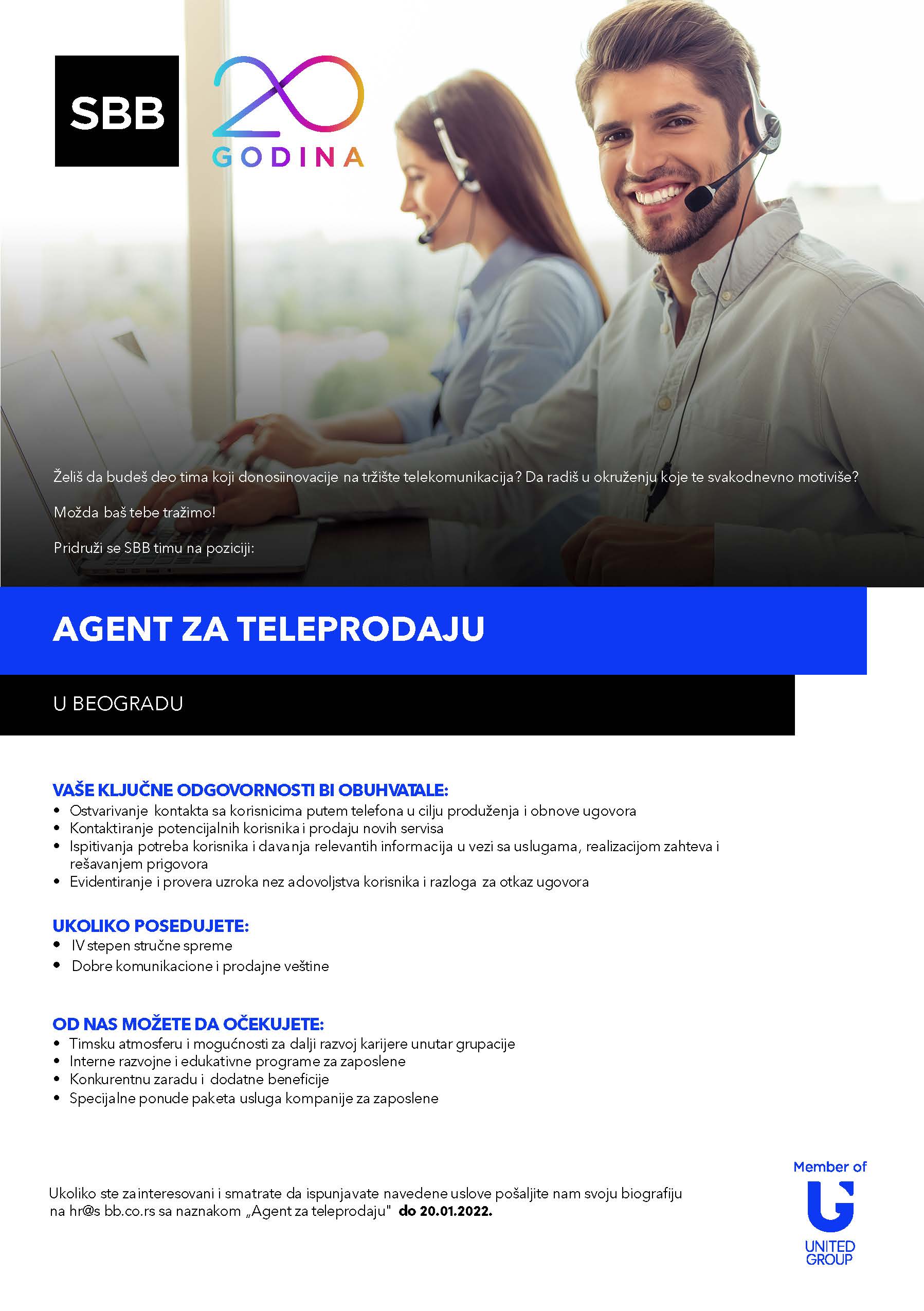 Agent za teleprodaju | SBB