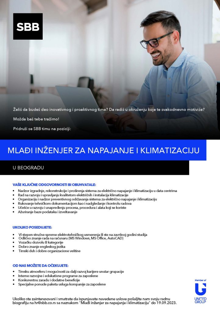 Mlađi inženjer za napajanje i klimatizaciju | SBB