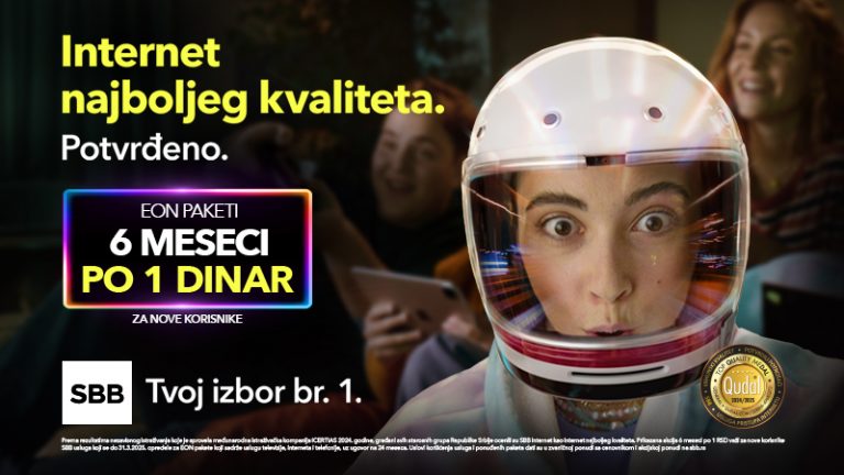 Potvđeno: SBB internet najboljeg kvaliteta | SBB
